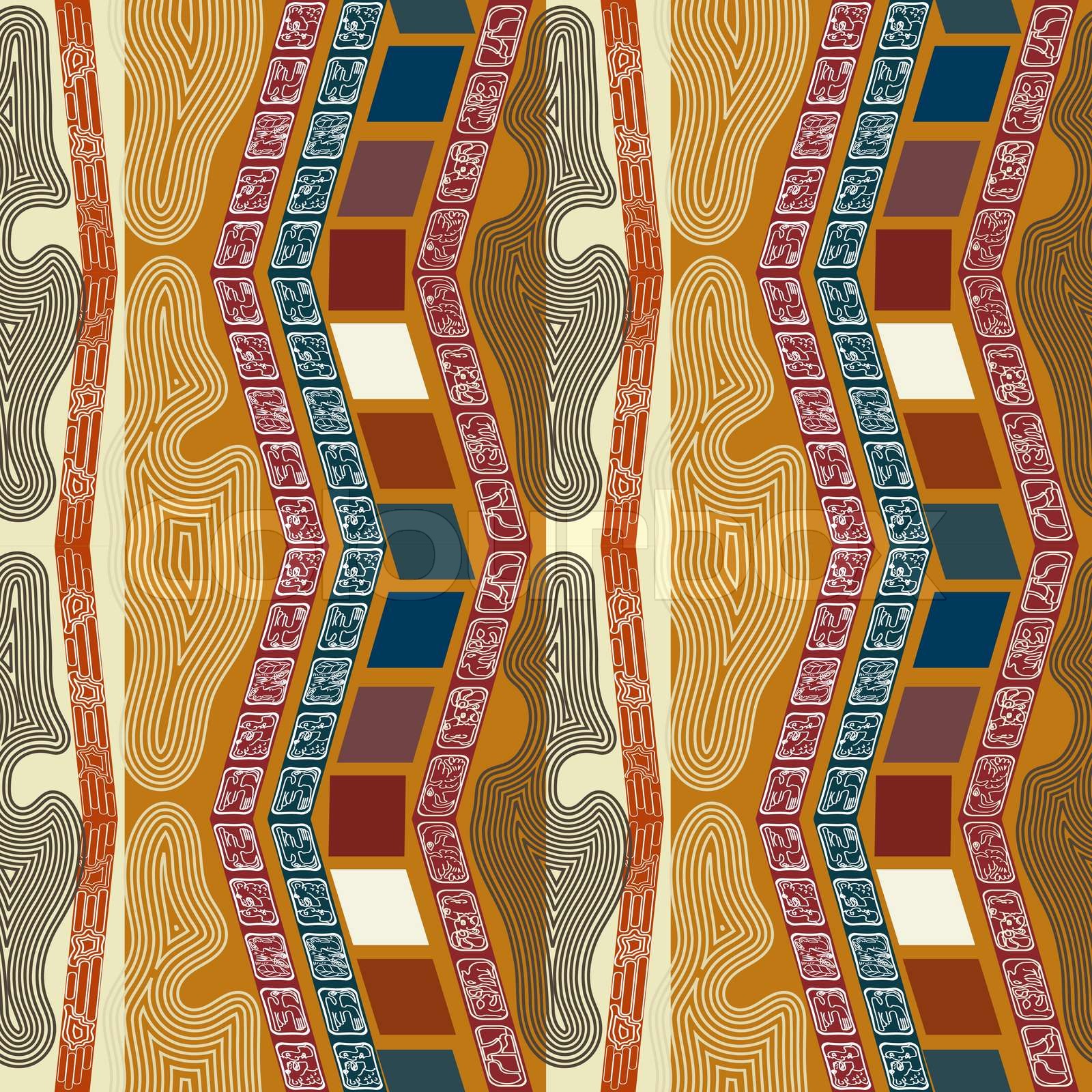 Seamless texture with abstract elements | Stock vector | Colourbox