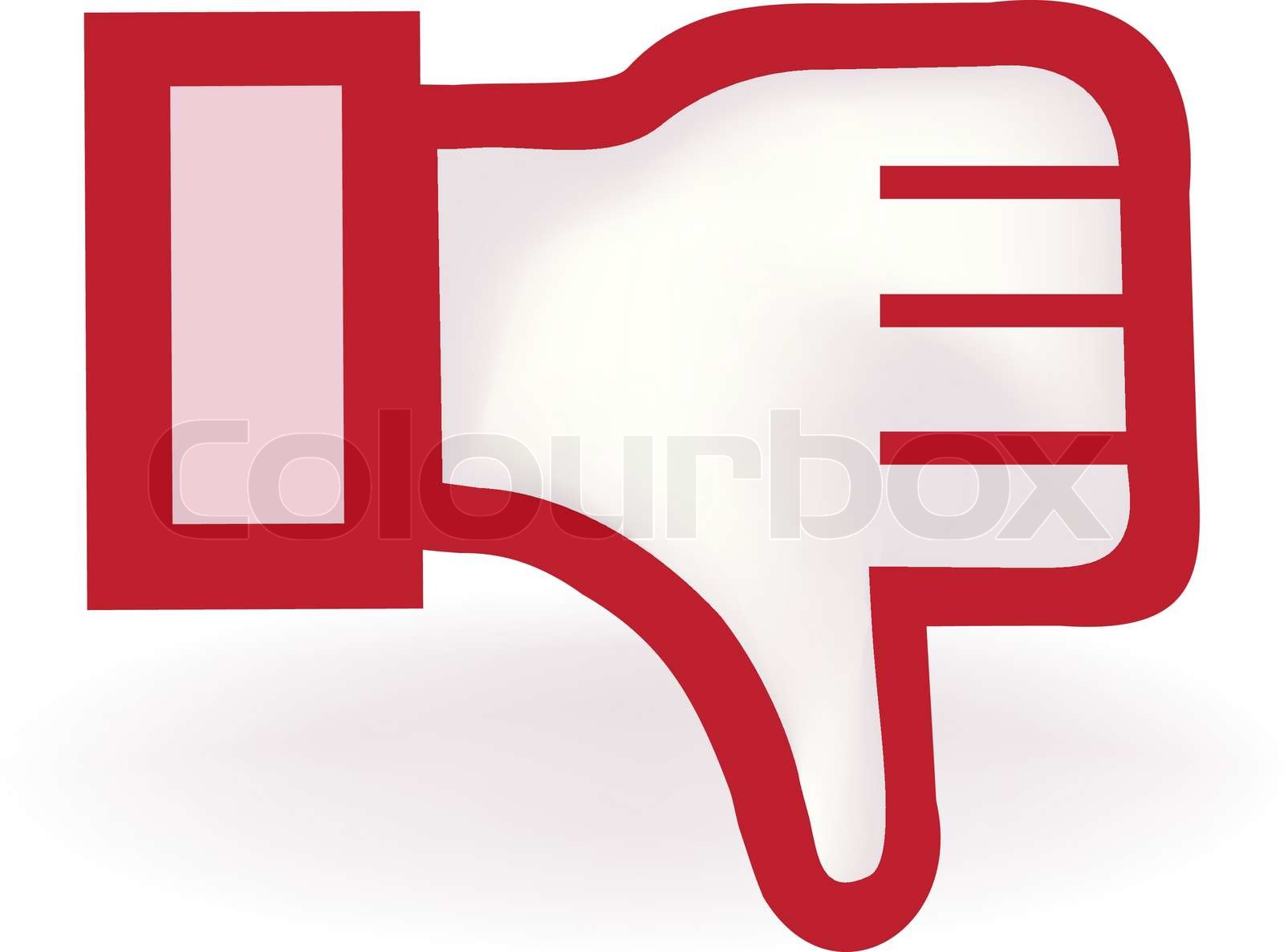 Daumen nach unten Symbol | Stock-Vektor | Colourbox