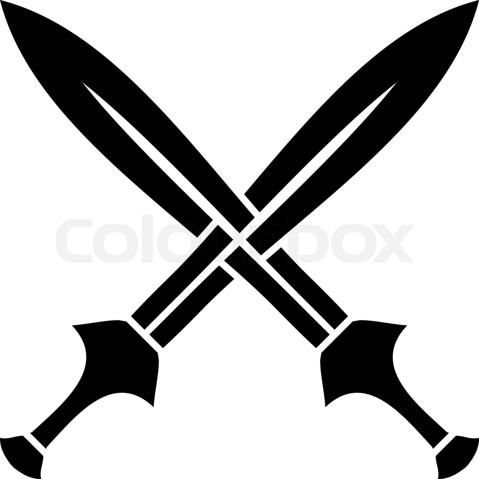 stencil of crossed swords | Stock image | Colourbox