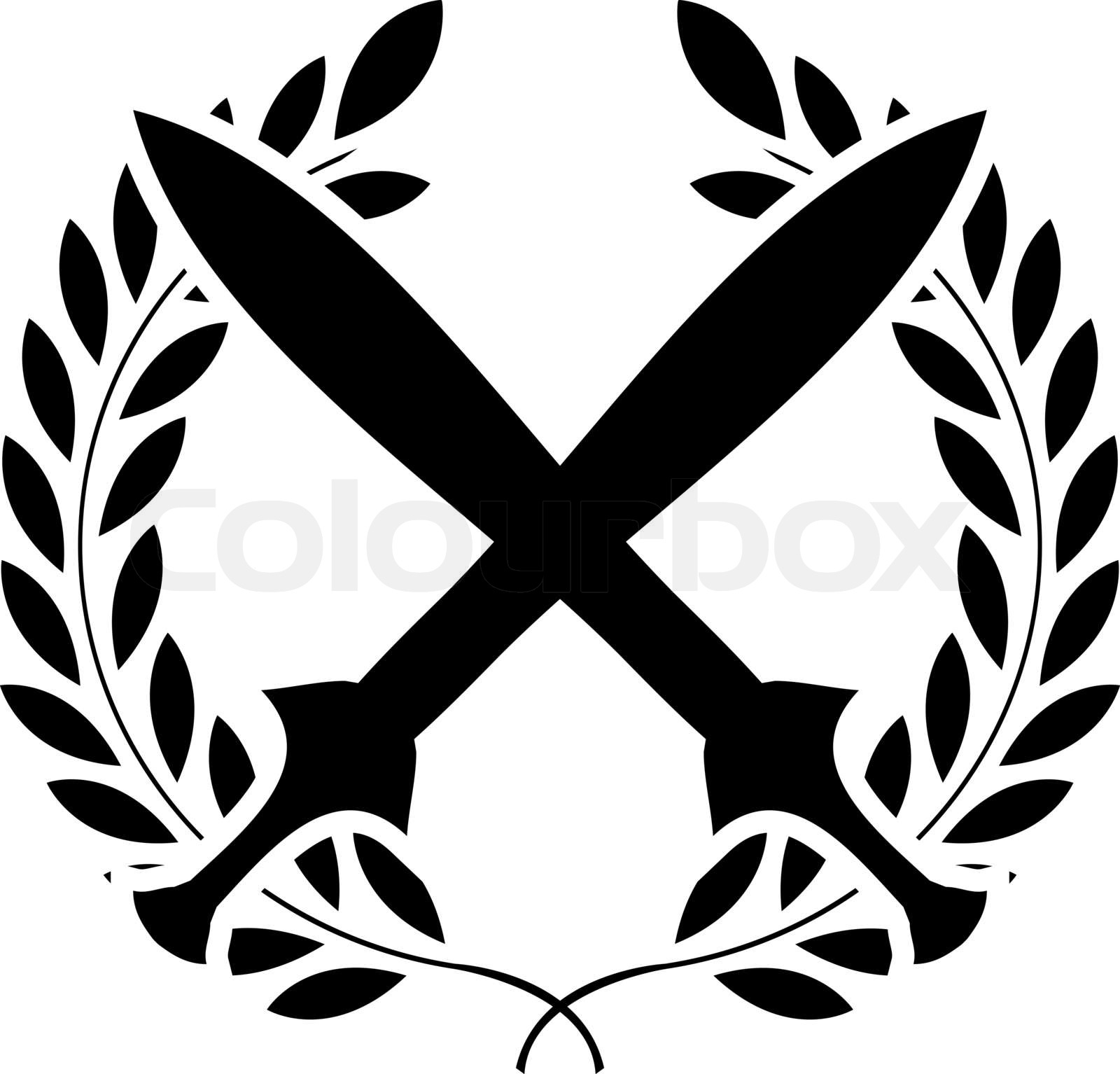 Crossed Sword Stencil