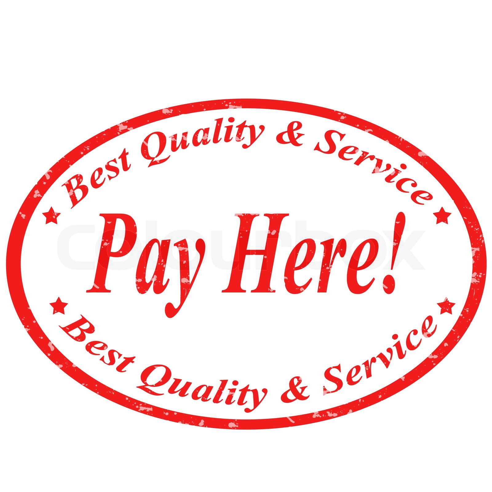 Pay Here!-stamp | Stock vector | Colourbox