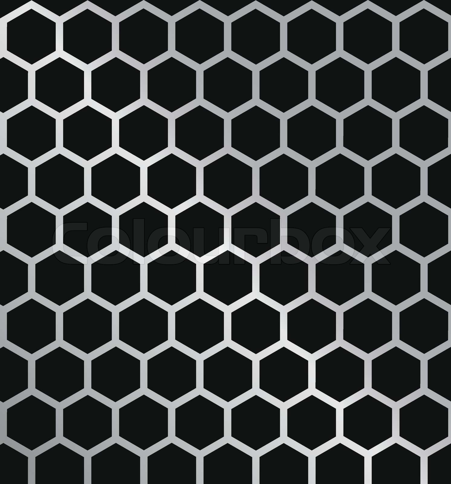 Metal Hexagon Grid Pattern | Stock vector | Colourbox