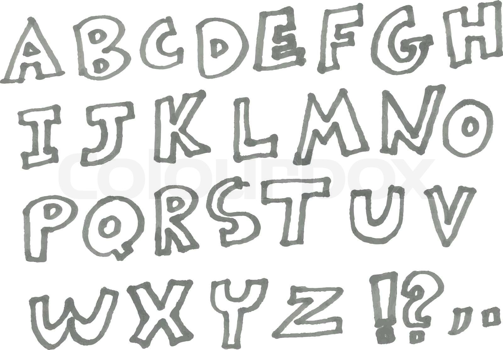 Marker alphabet | Stock vector | Colourbox