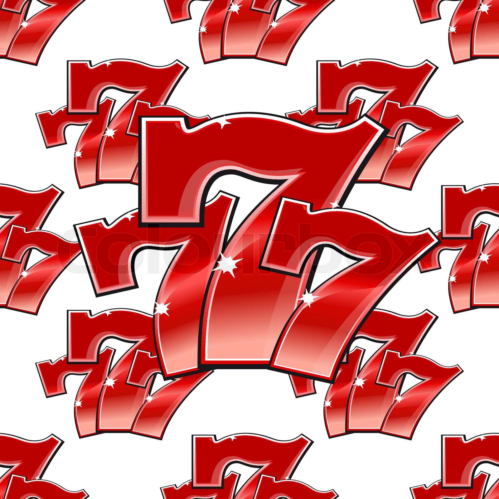 Sparkling number 7 seamless pattern | Stock vector | Colourbox