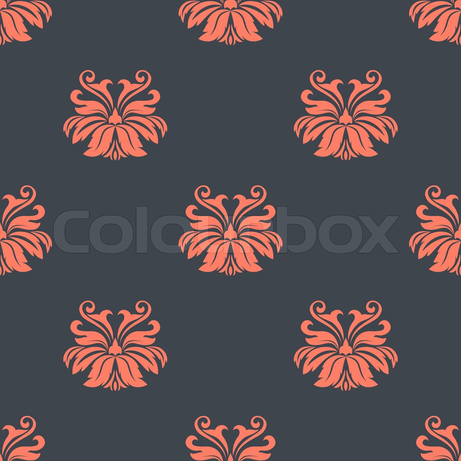 Dainty vintage damask style pattern | Stock vector | Colourbox