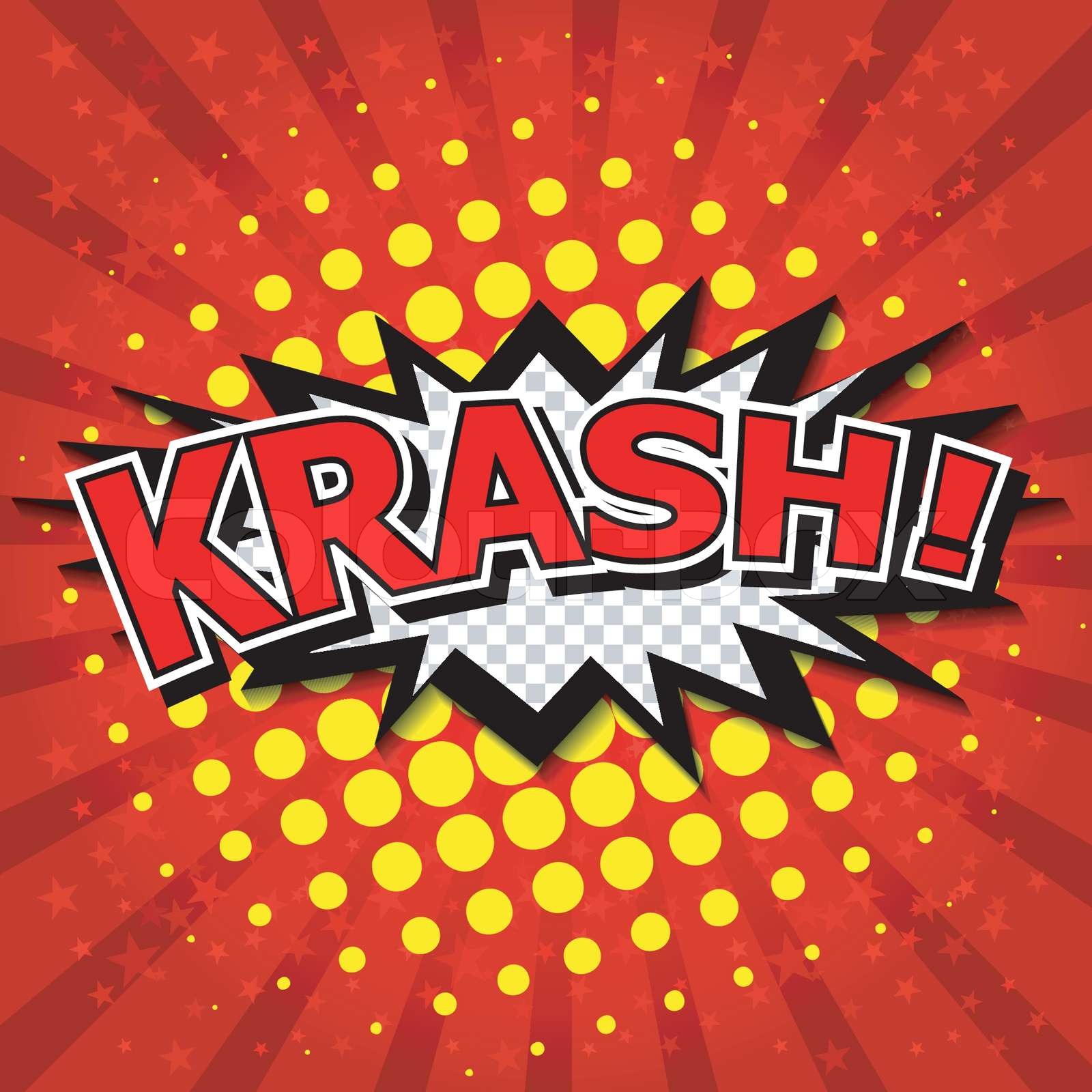 krash! - Comic Speech Bubble, Cartoon. | Stock vector | Colourbox