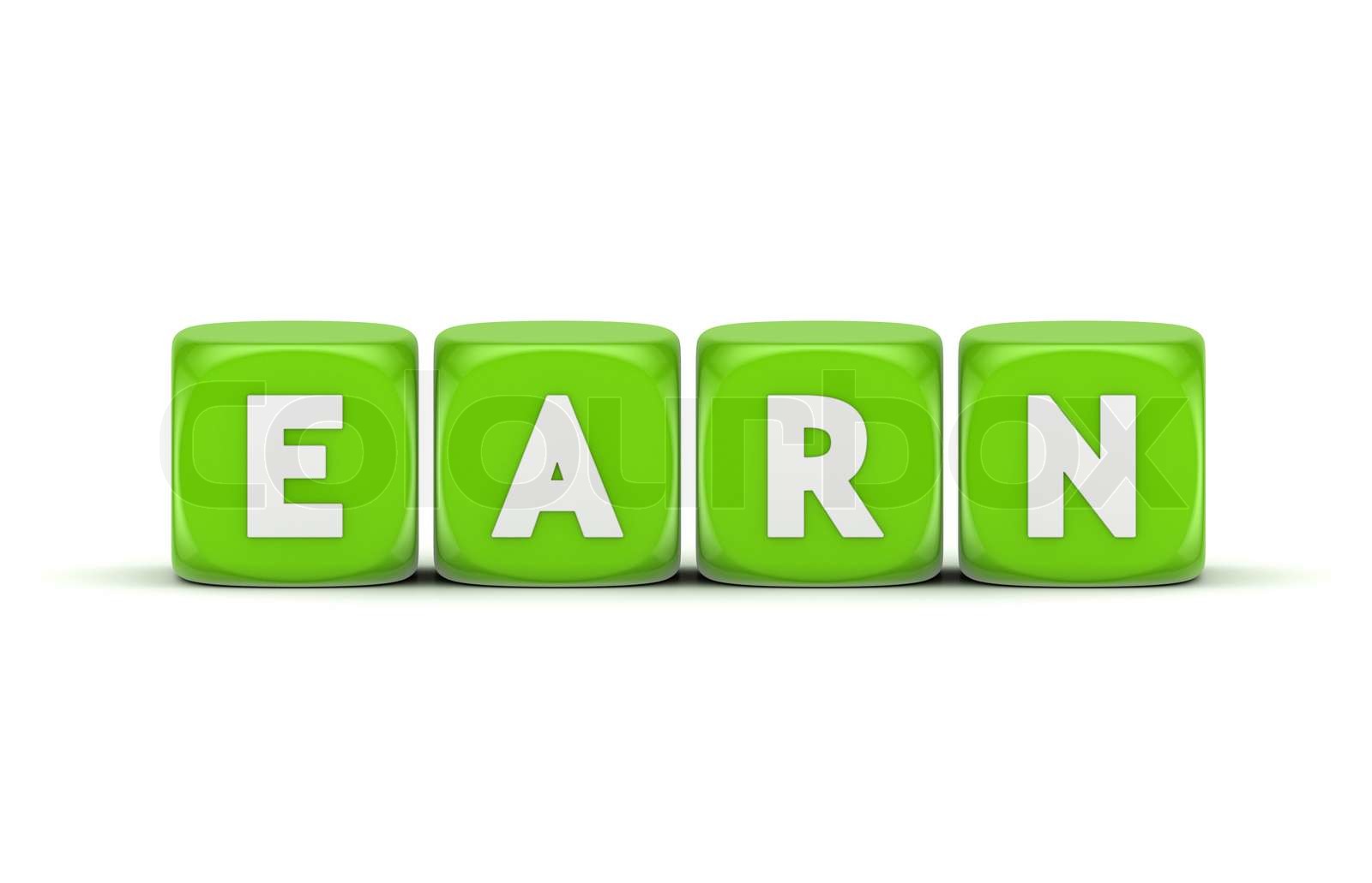 Word EARN. | Stock image | Colourbox