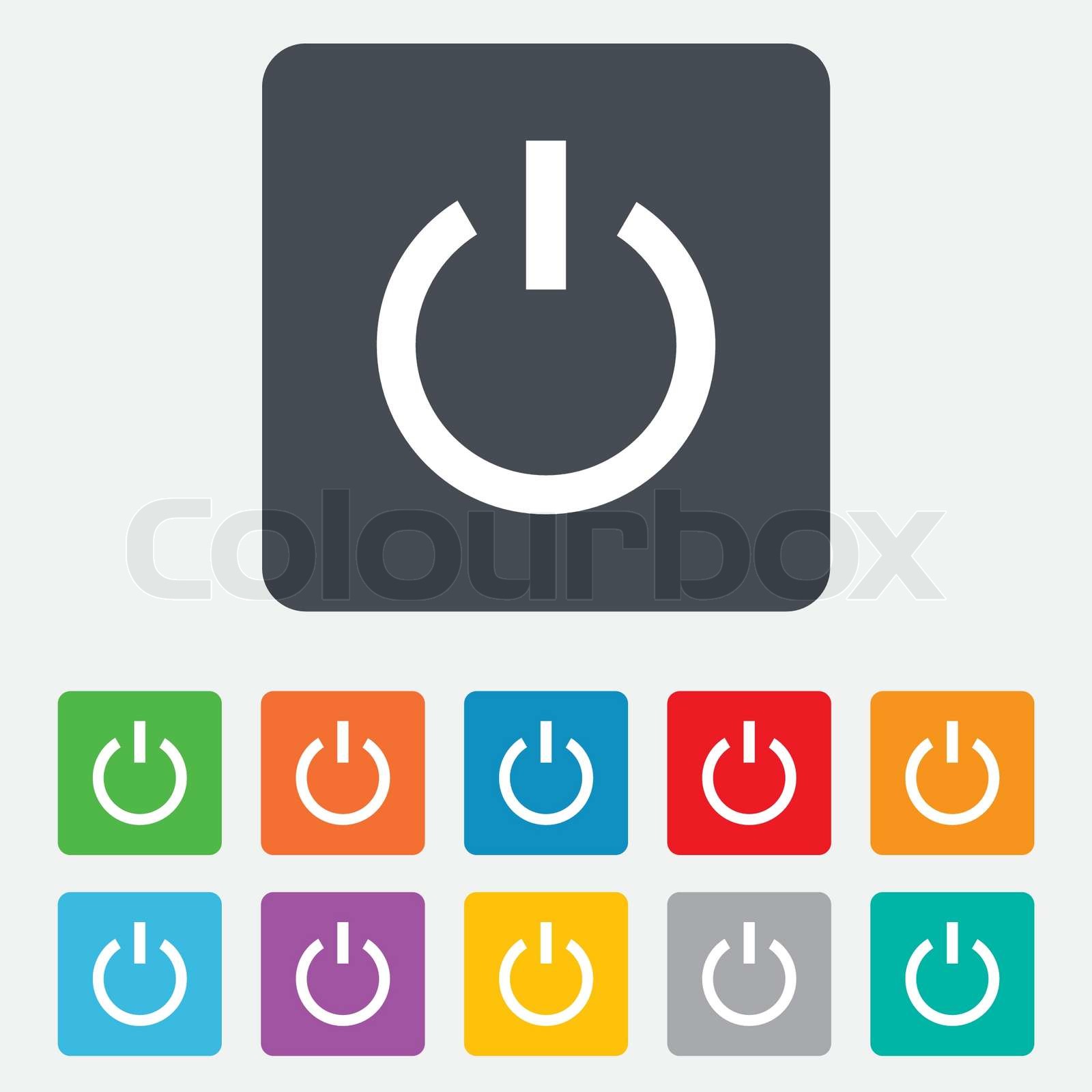 Power sign icon. Switch on symbol. | Stock vector | Colourbox