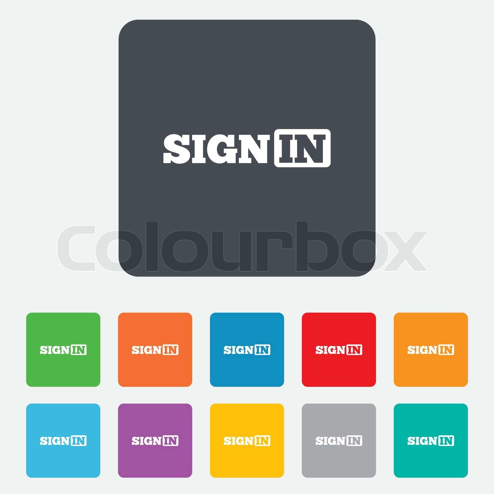 Sign in icon. Join symbol. | Stock vector | Colourbox