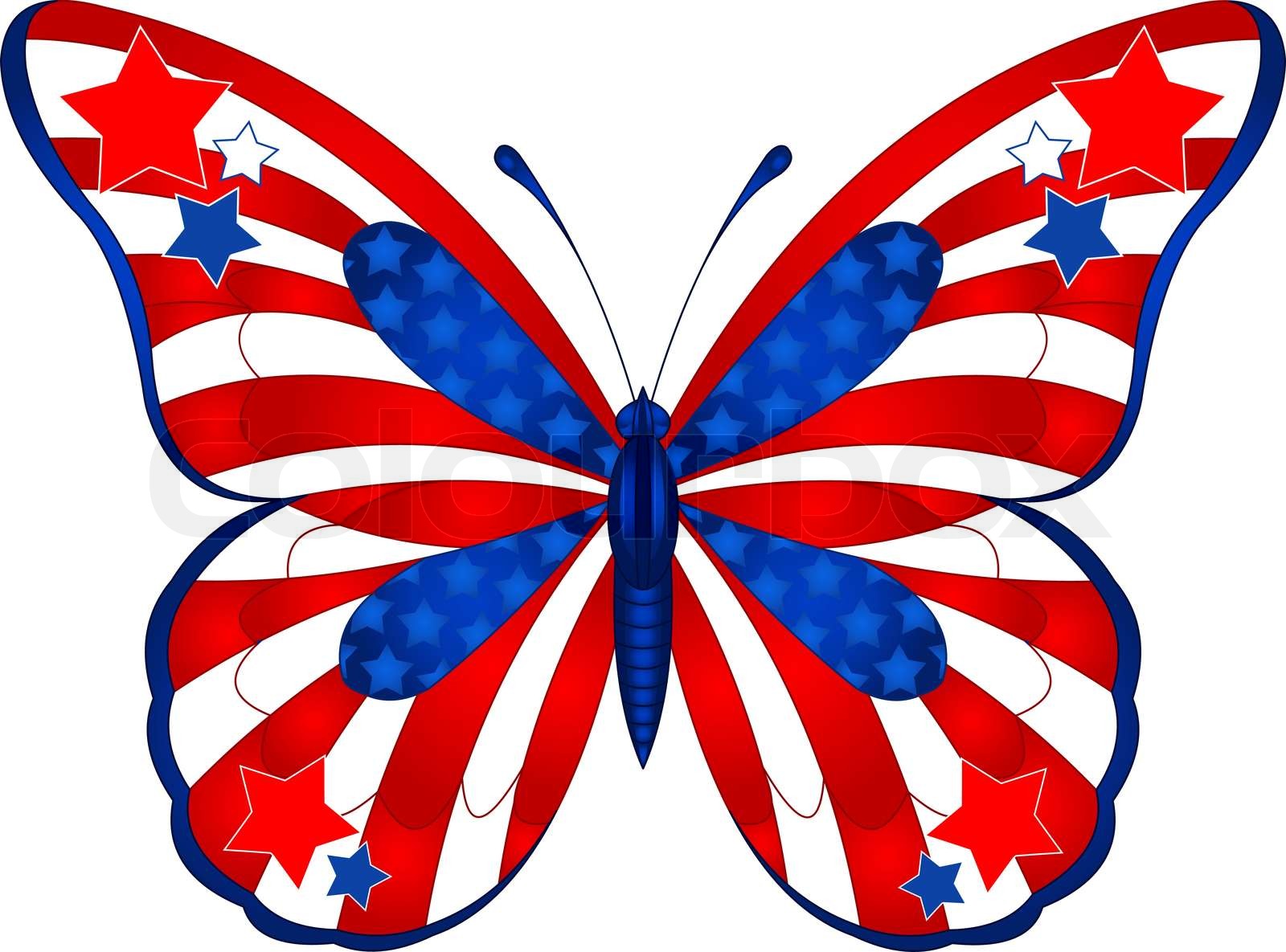 Usa Butterfly Stock Vector Colourbox
