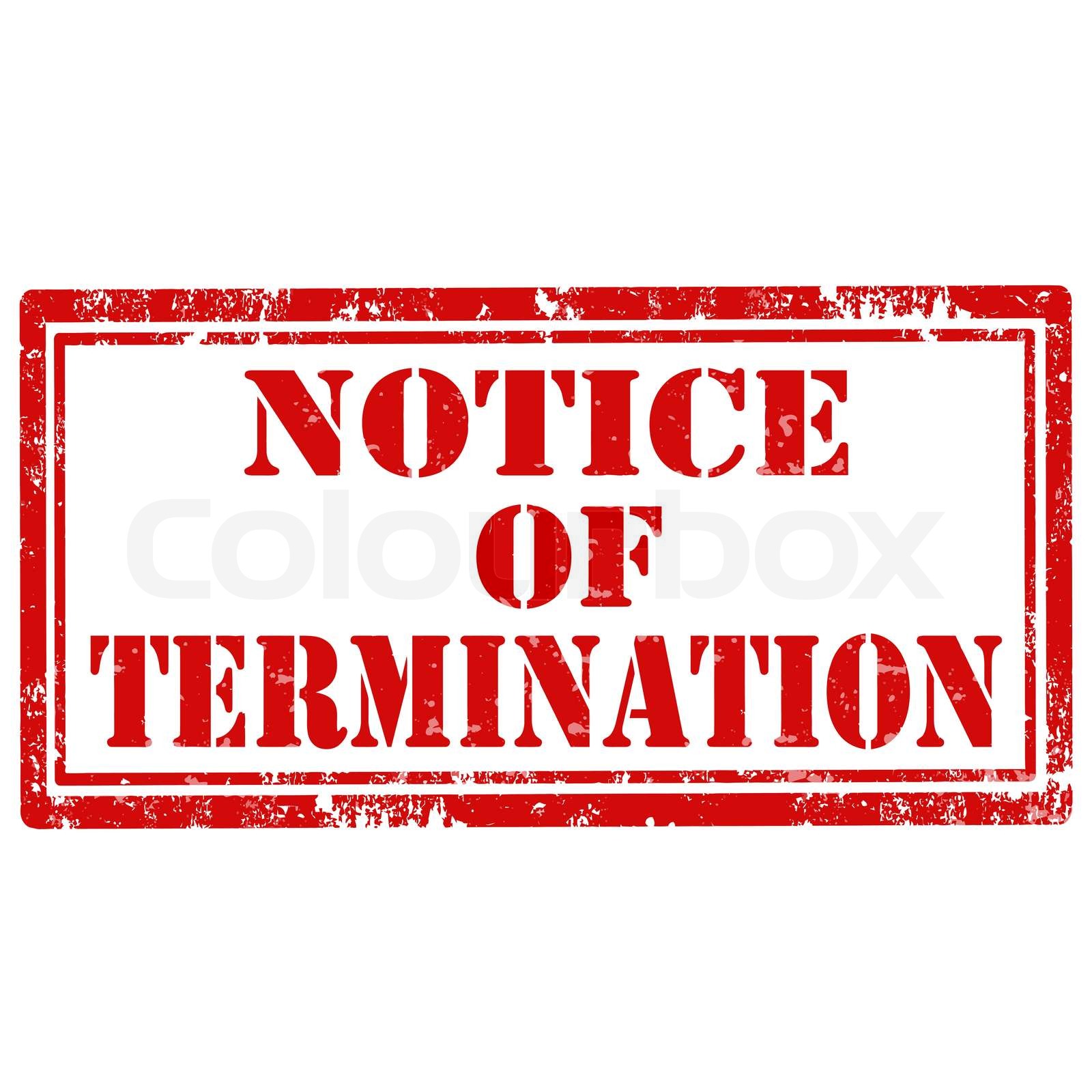 Notice Of Termination-stamp | Stock vector | Colourbox