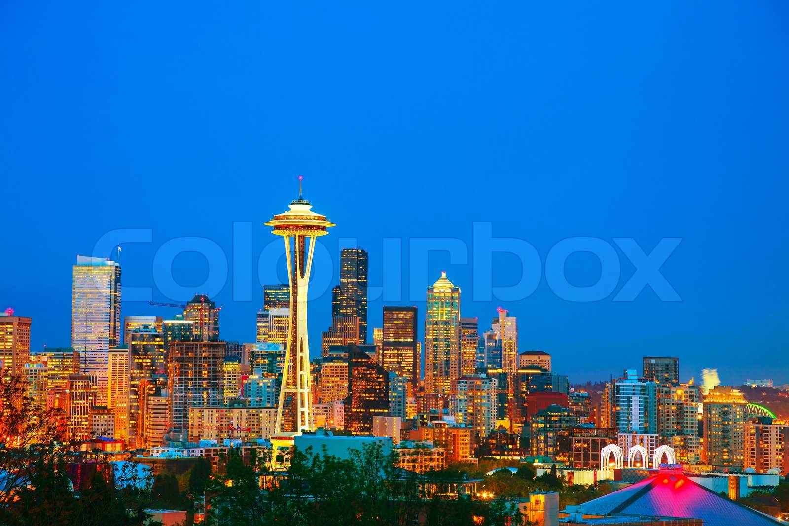 Downtown Seattle as seen from the Kerry park | Stock image | Colourbox