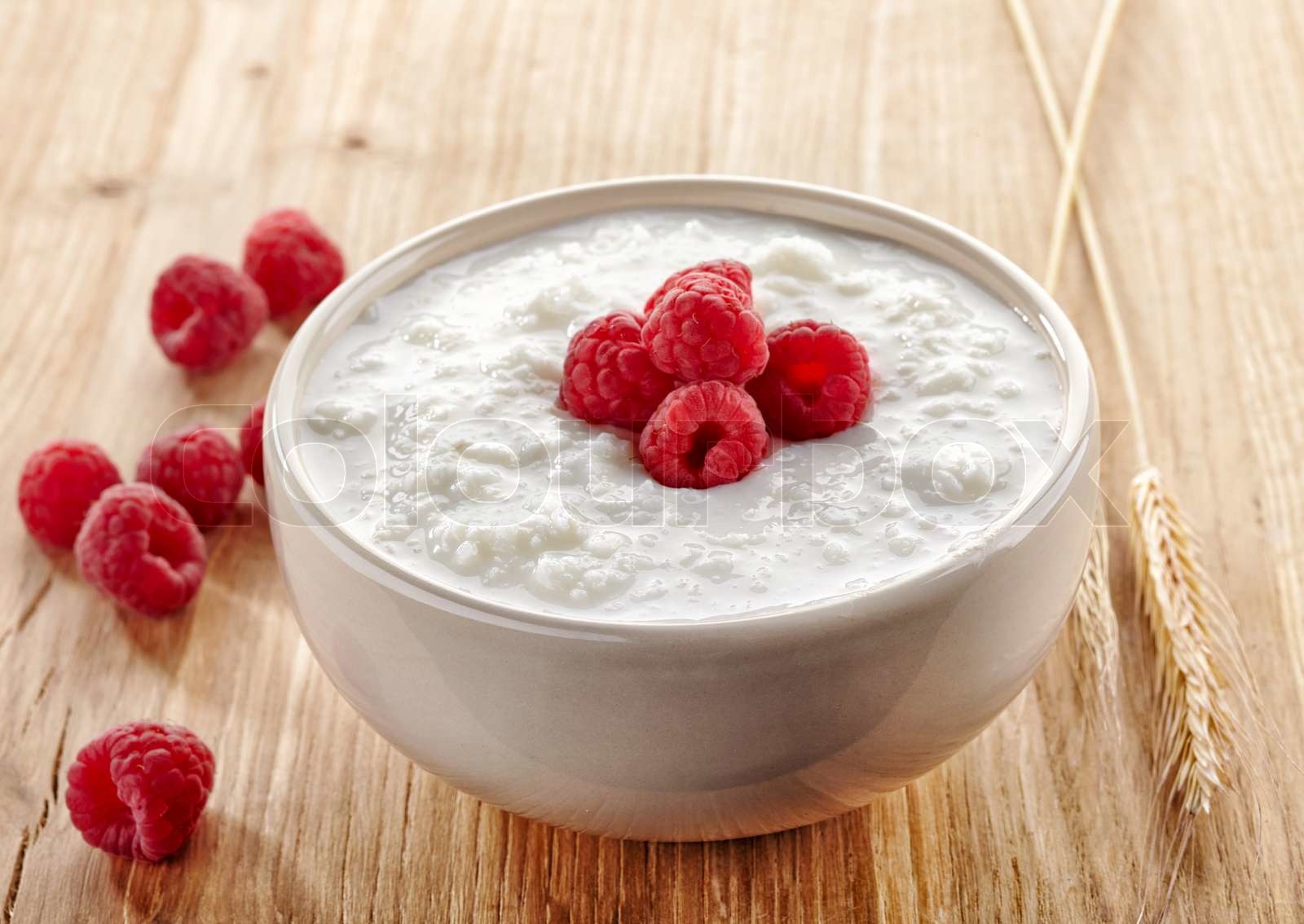 Bowl of rice flakes porridge | Stock image | Colourbox