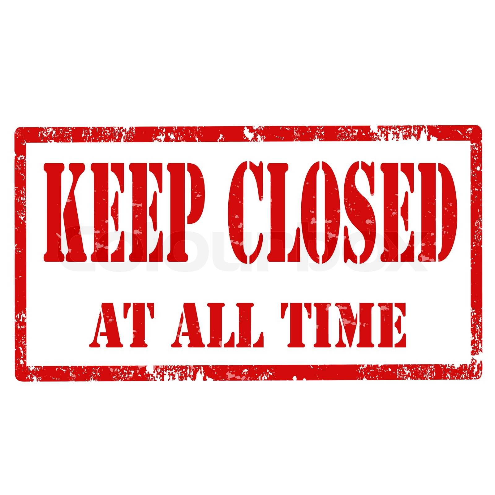 Keep Closed-stamp | Stock vector | Colourbox
