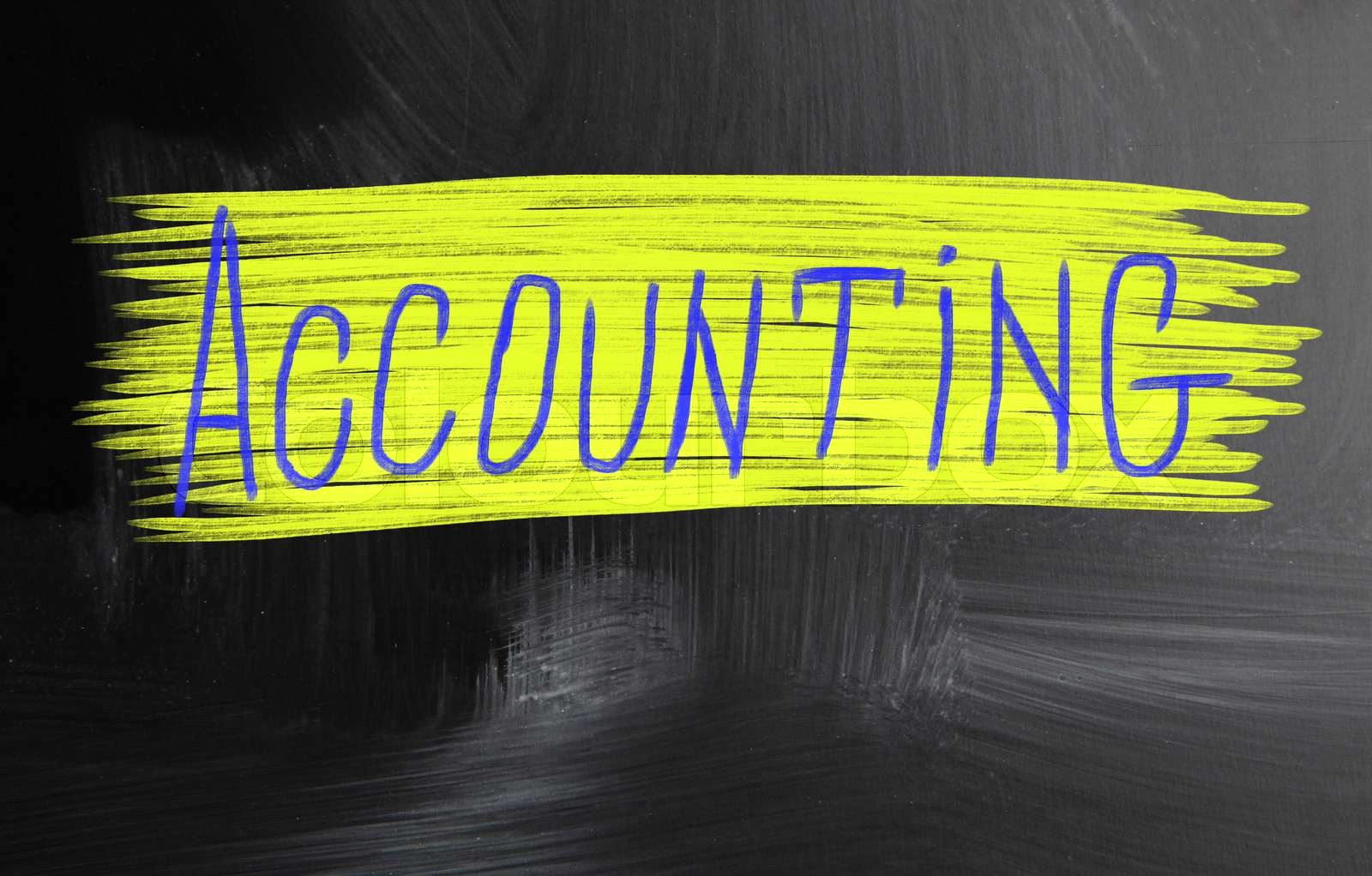 accounting handwritten with chalk on a blackboard | Stock image | Colourbox