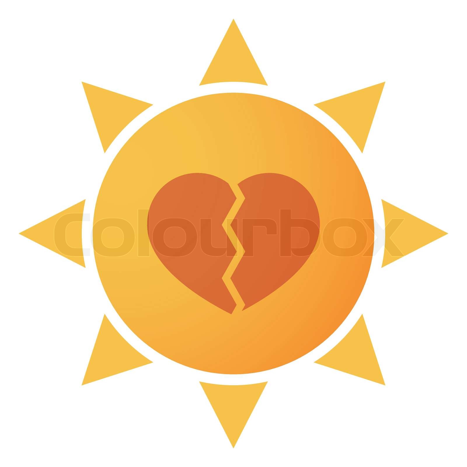 scheidung, icon, sommer | Stock-Vektor | Colourbox