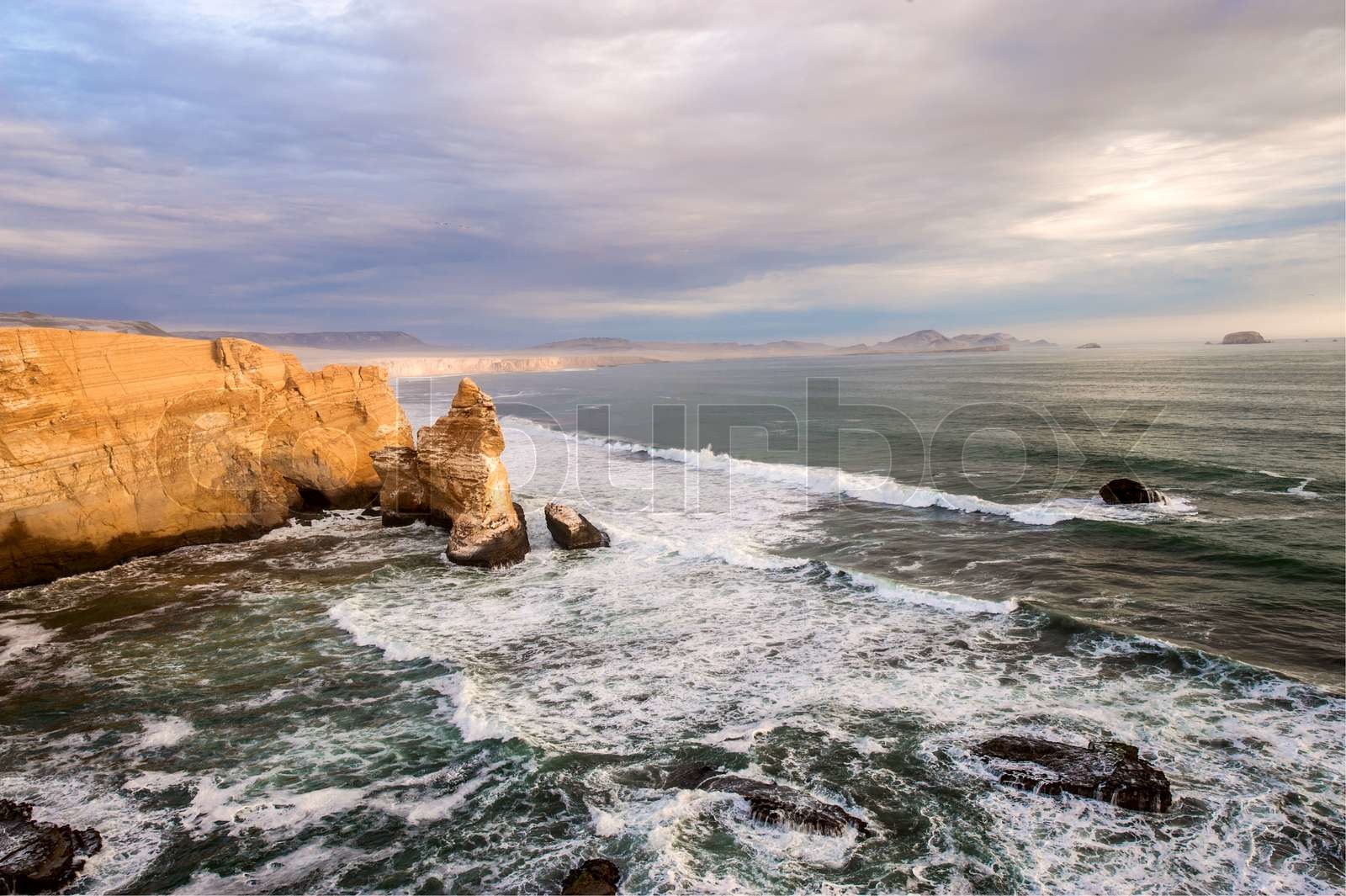 Cathedral Rock Formation, Peruvian Coastline, Rock formations at the ...