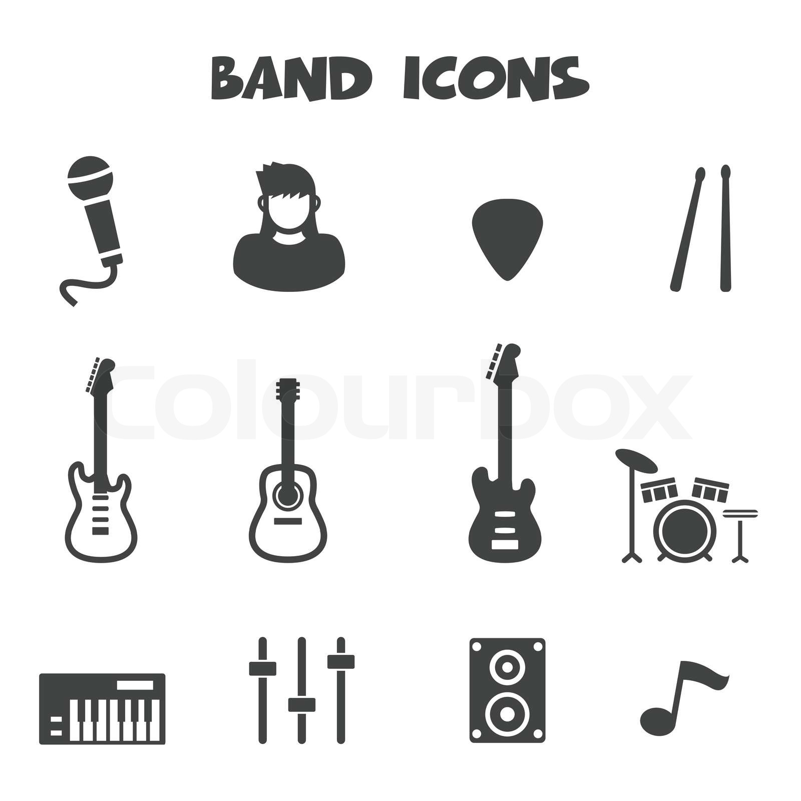 band icons | Stock vector | Colourbox