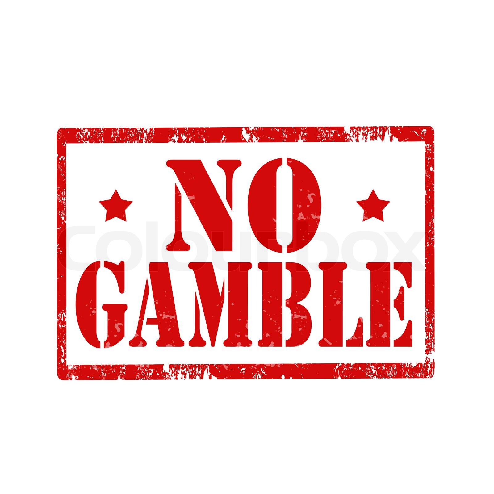 No Gamble-stamp | Stock vector | Colourbox