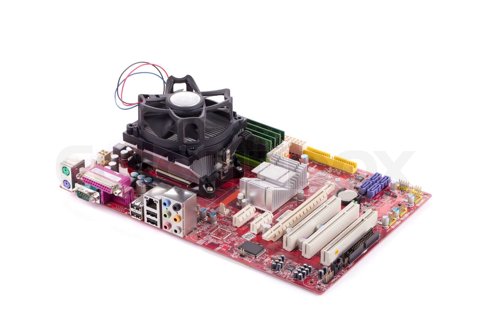 Top view of motherboard. | Stock image | Colourbox