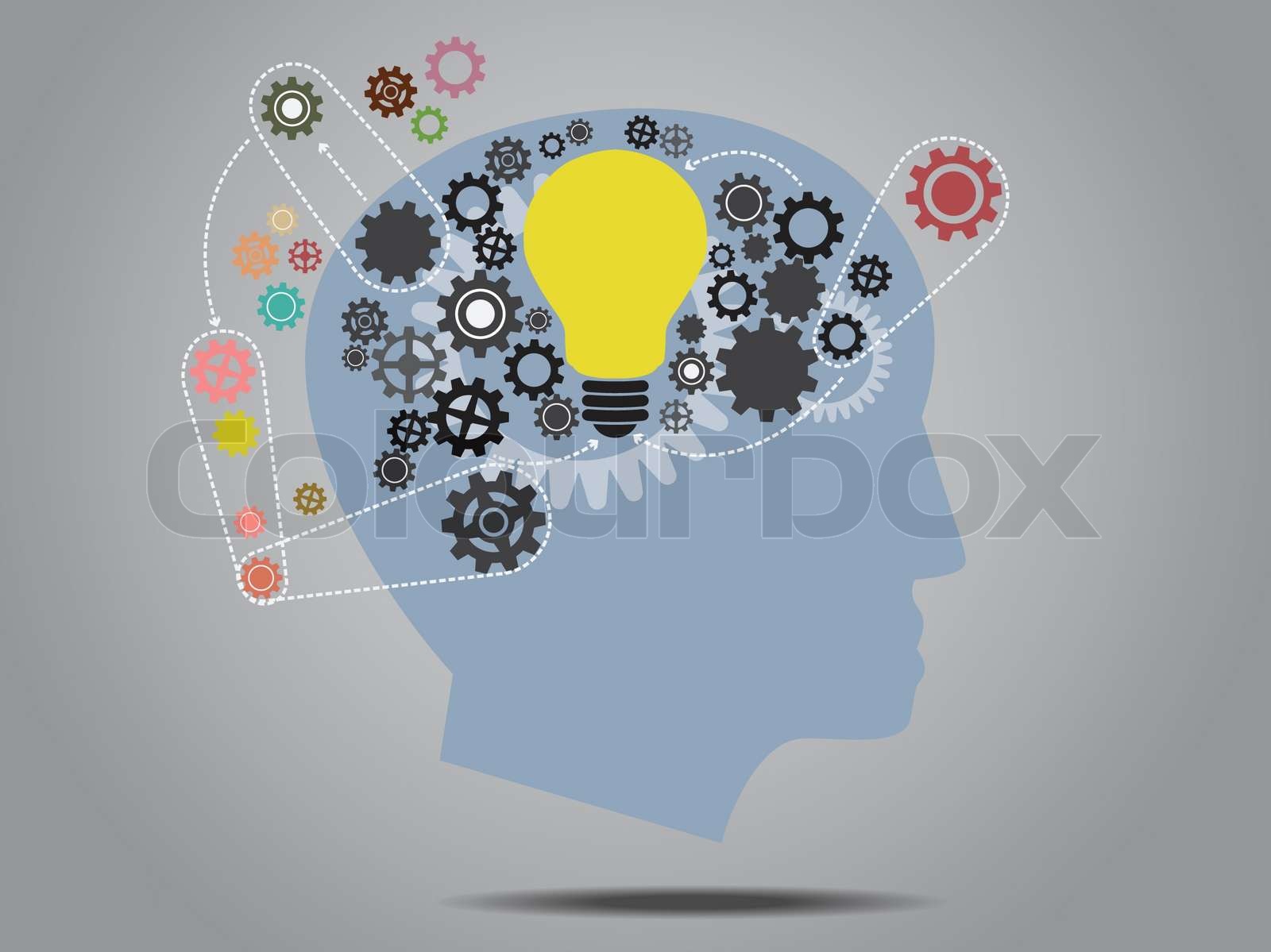 Concept of Human thinking model vector Illustration | Stock vector ...