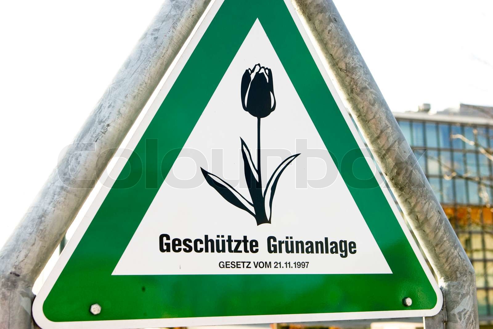 Informative sign in Germany | Stock image | Colourbox