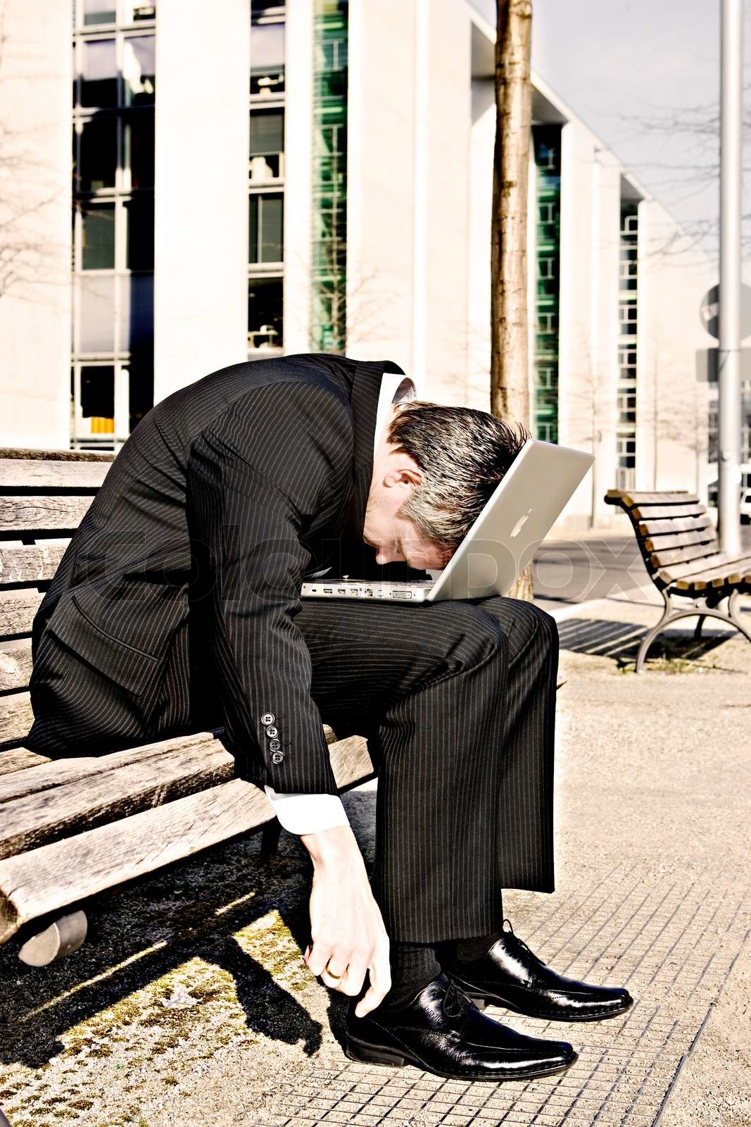 Businessman on a breakdown | Stock image | Colourbox
