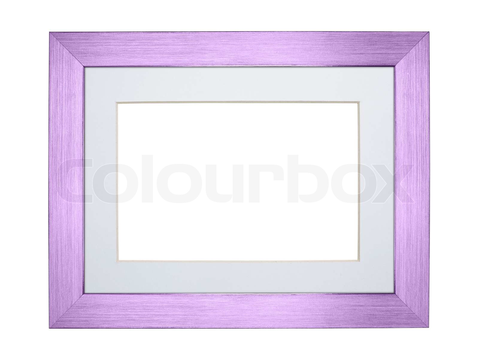 Purple silver frame isolated on white | Stock image | Colourbox