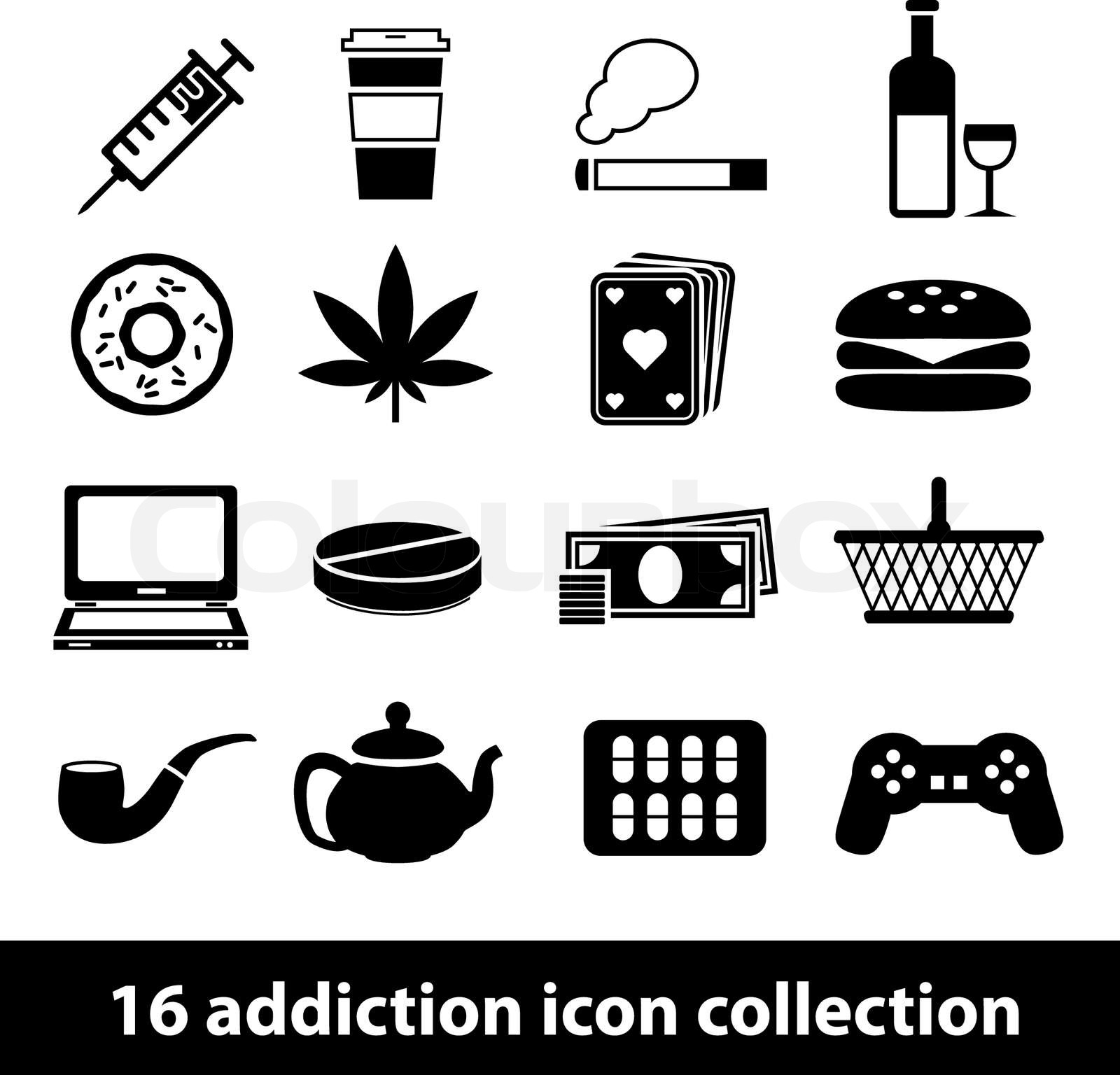 addiction icons | Stock vector | Colourbox