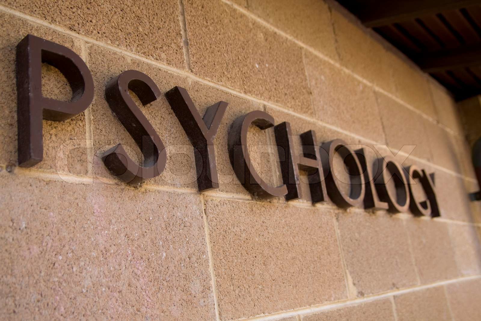 Psychology sign on a wall | Stock image | Colourbox