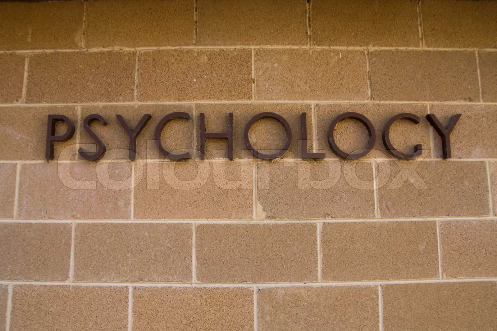 Psychology sign on a wall | Stock image | Colourbox