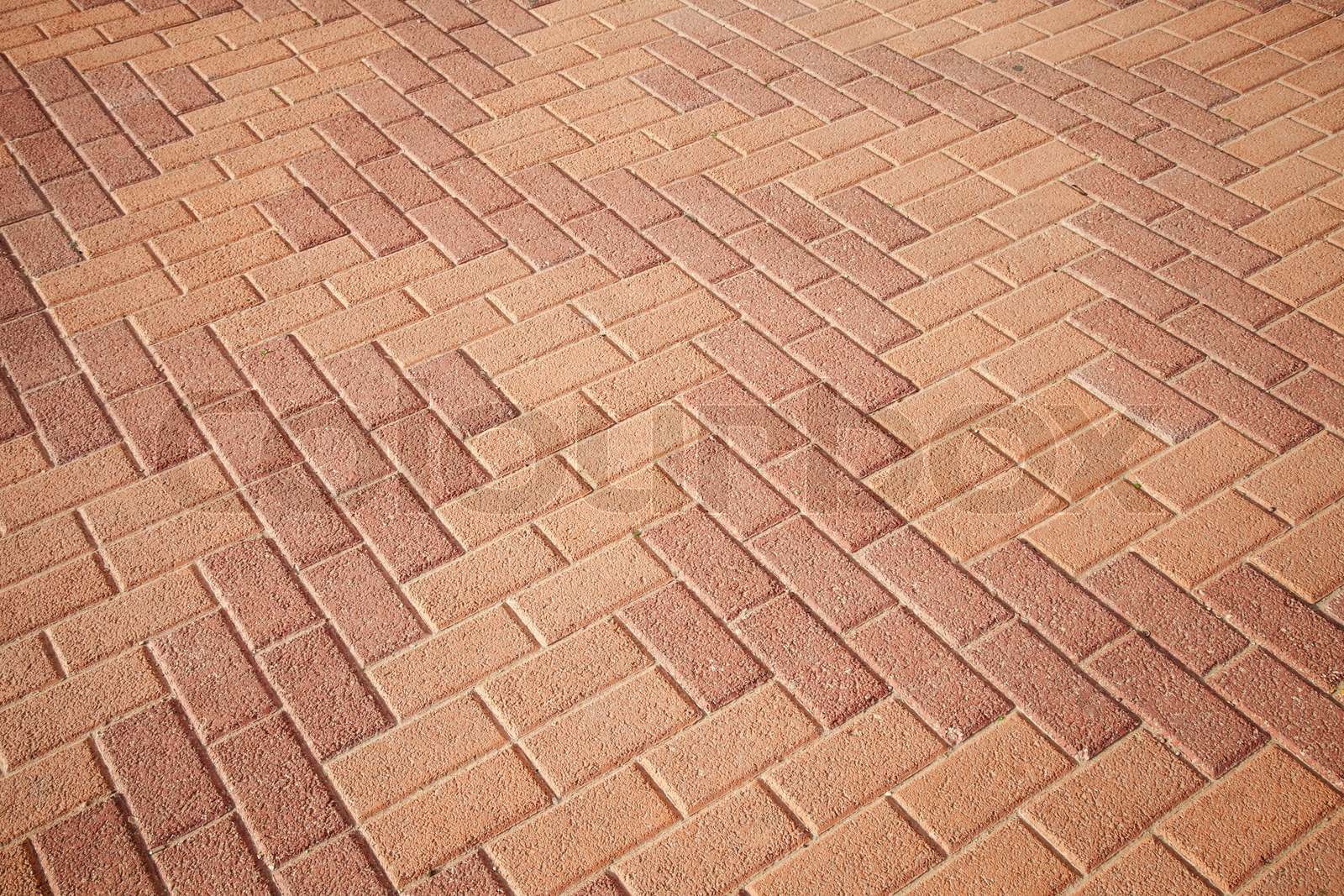 Hintergrundtextur roter Pflasterstein Pflaster Muster | Stock Bild ...