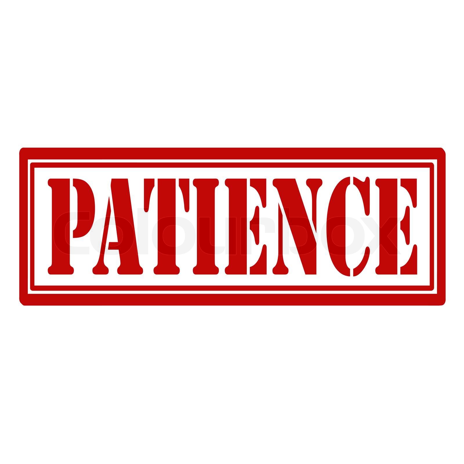 Patience-stamp | Stock vector | Colourbox