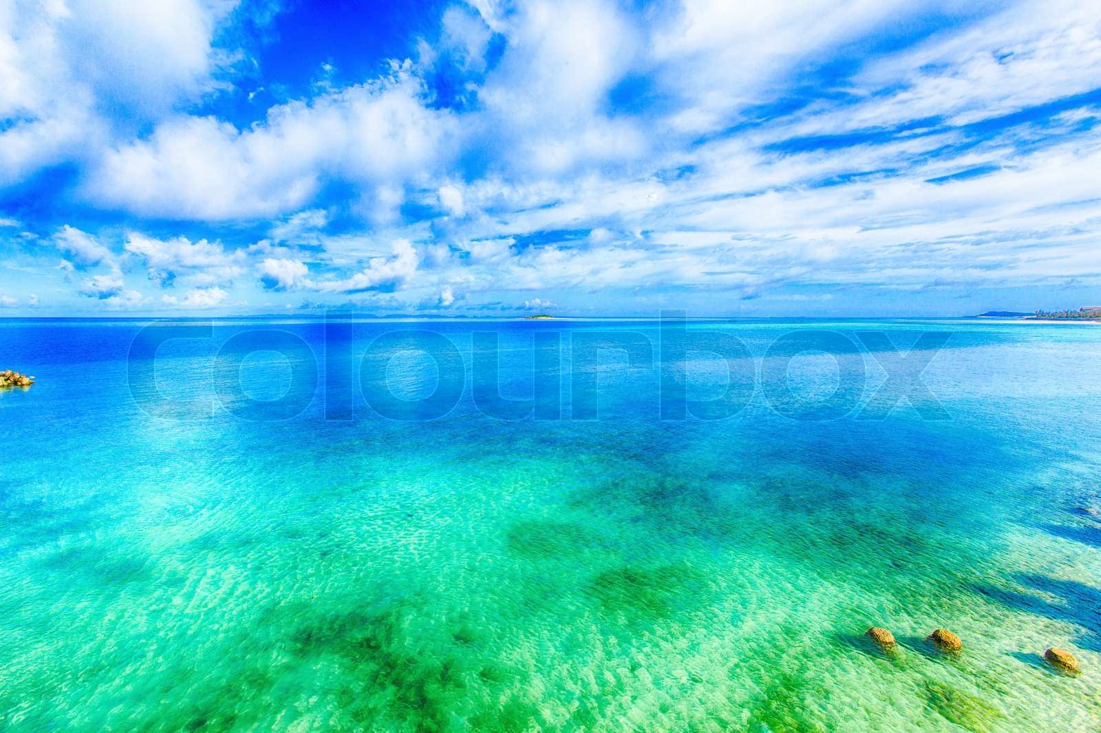 Emerald green ocean in Okinawa | Stock image | Colourbox