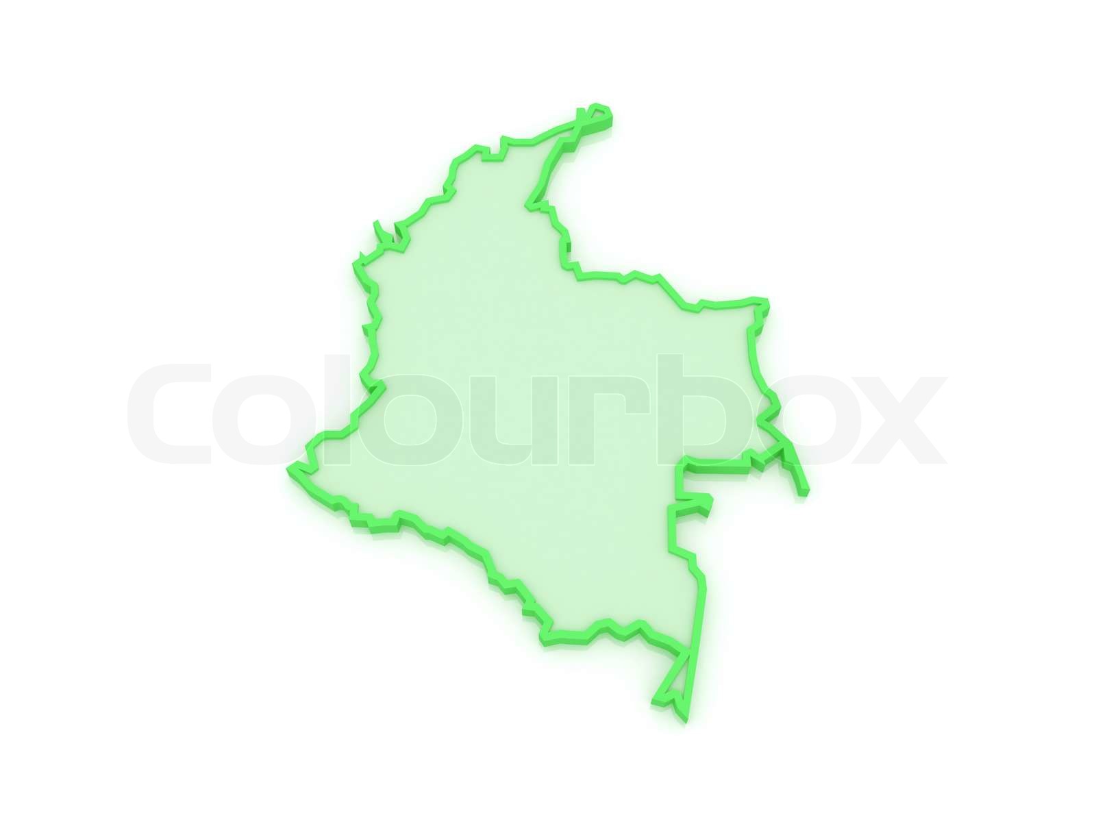 Map of Columbia. | Stock image | Colourbox