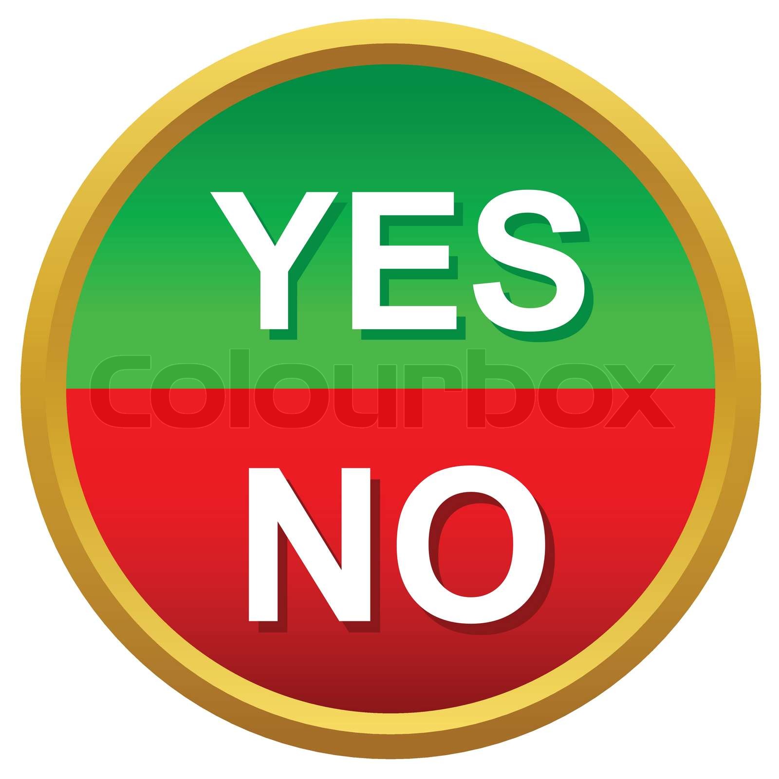 Yes or No icons vector | Stock vector | Colourbox