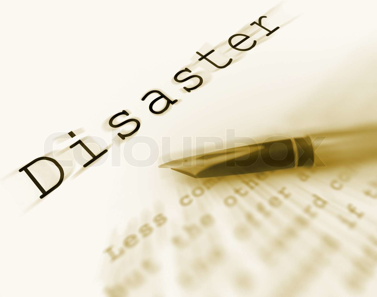 Disaster Word Displays Catastrophe Emergency Or Crisis | Stock image ...