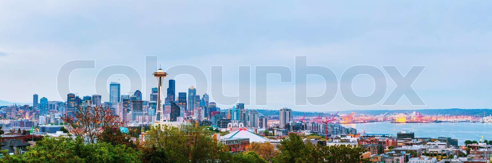 Downtown Seattle as seen from the Kerry park | Stock image | Colourbox