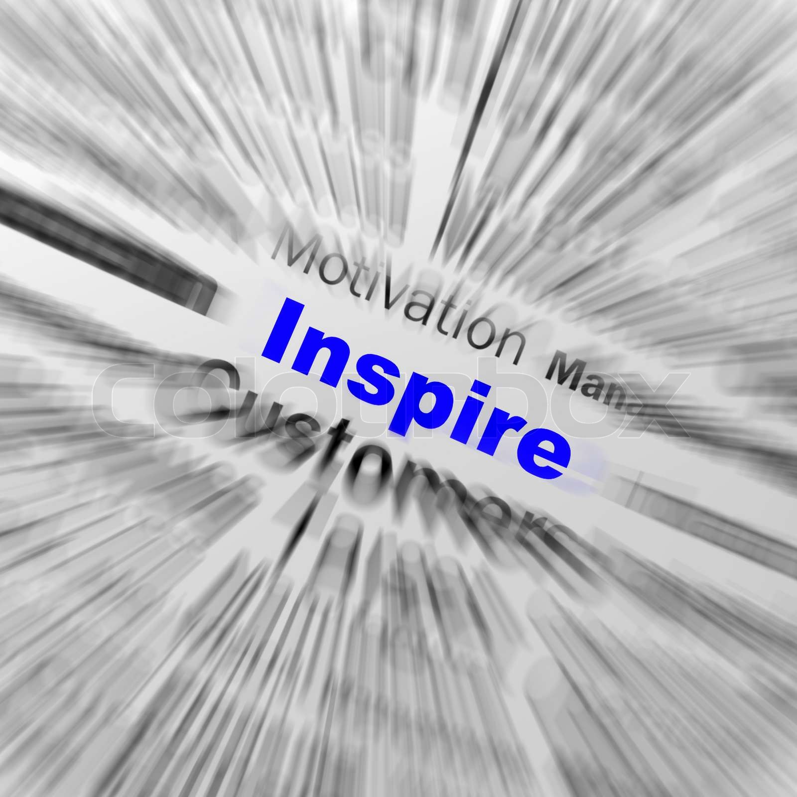 Inspire Sphere Definition Displays Motivation And Positivity | Stock ...