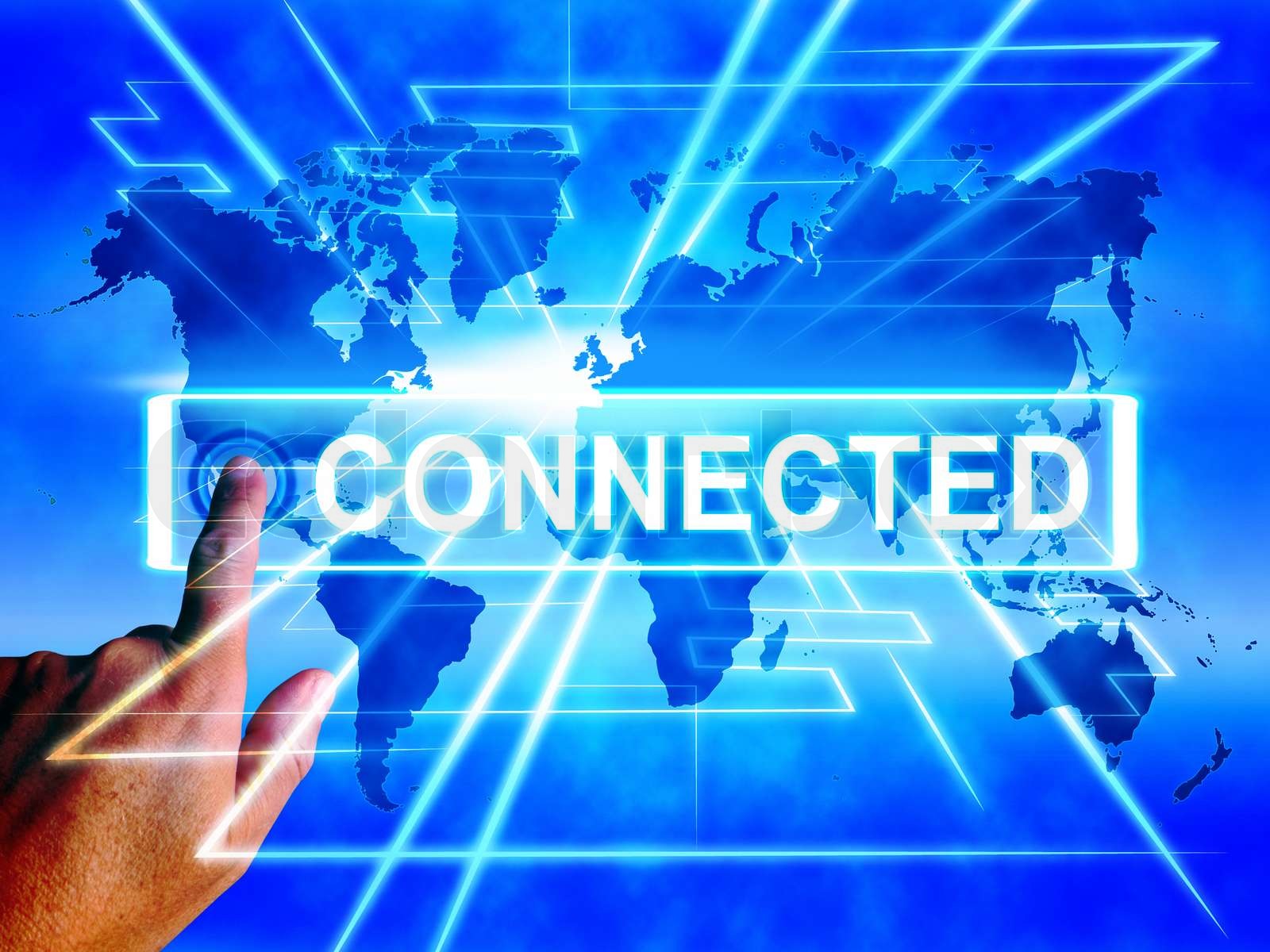 verbundenen Karte zeigt Netzwerke verbinden und Internet-Kommunikation ...