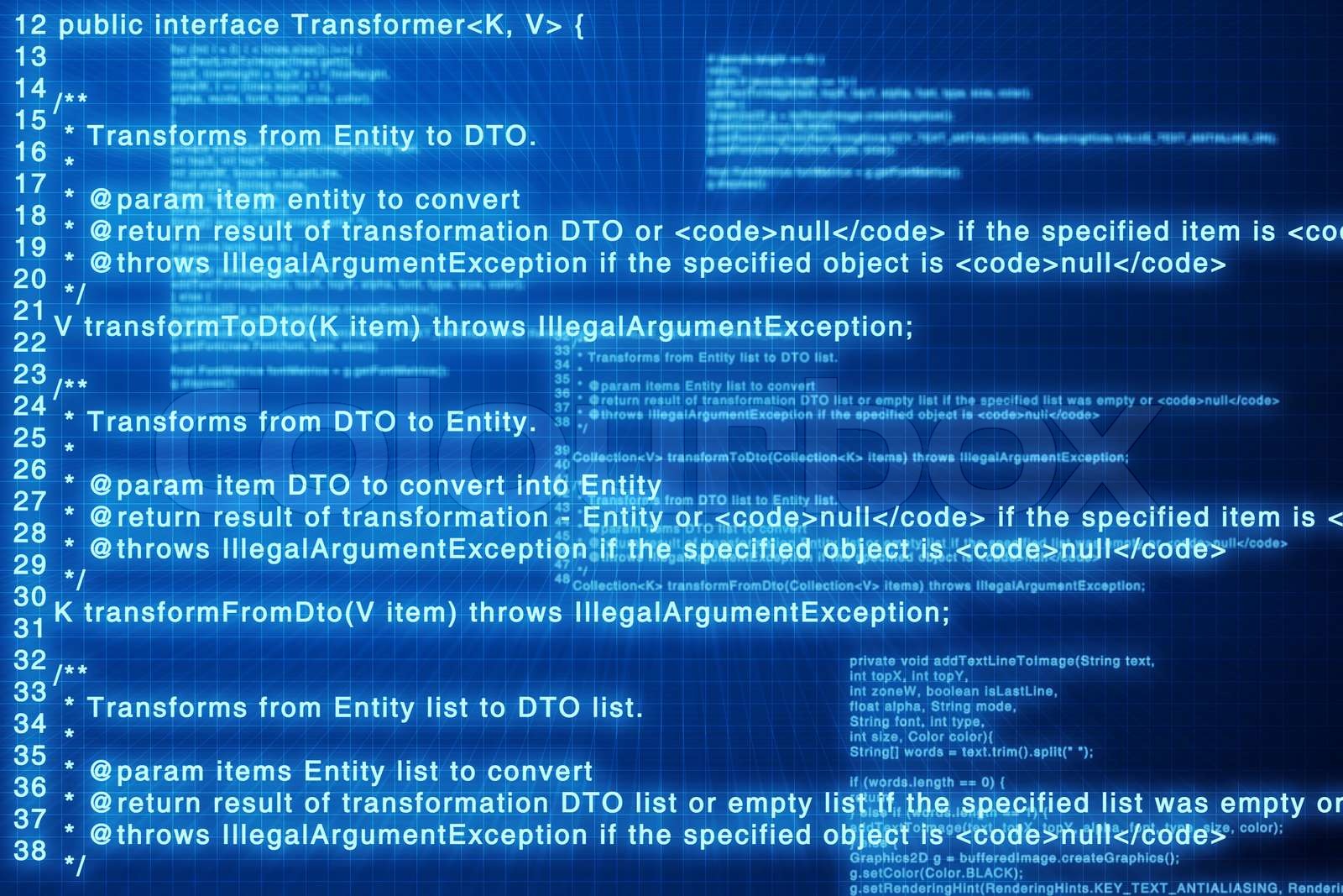 programmieren, code, bildschirm | Stock Bild | Colourbox