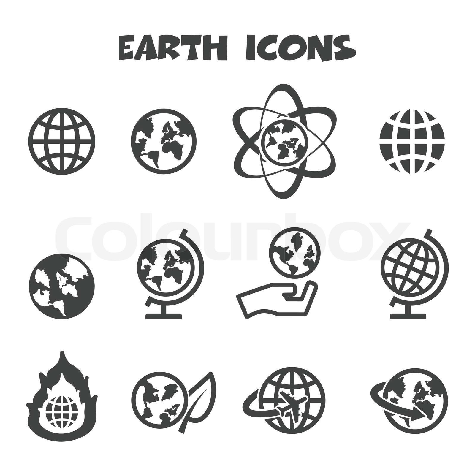earth icons | Stock vector | Colourbox