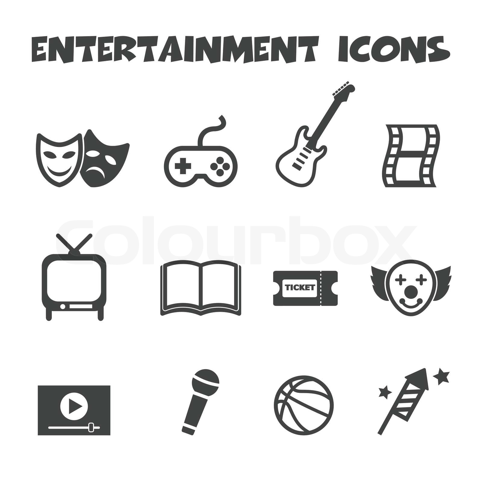 entertainment icons | Stock vector | Colourbox