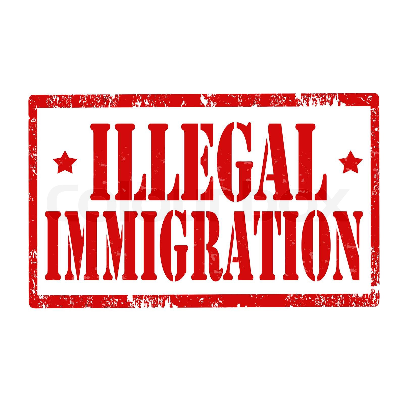 Illegal Immigration-stamp | Stock vector | Colourbox