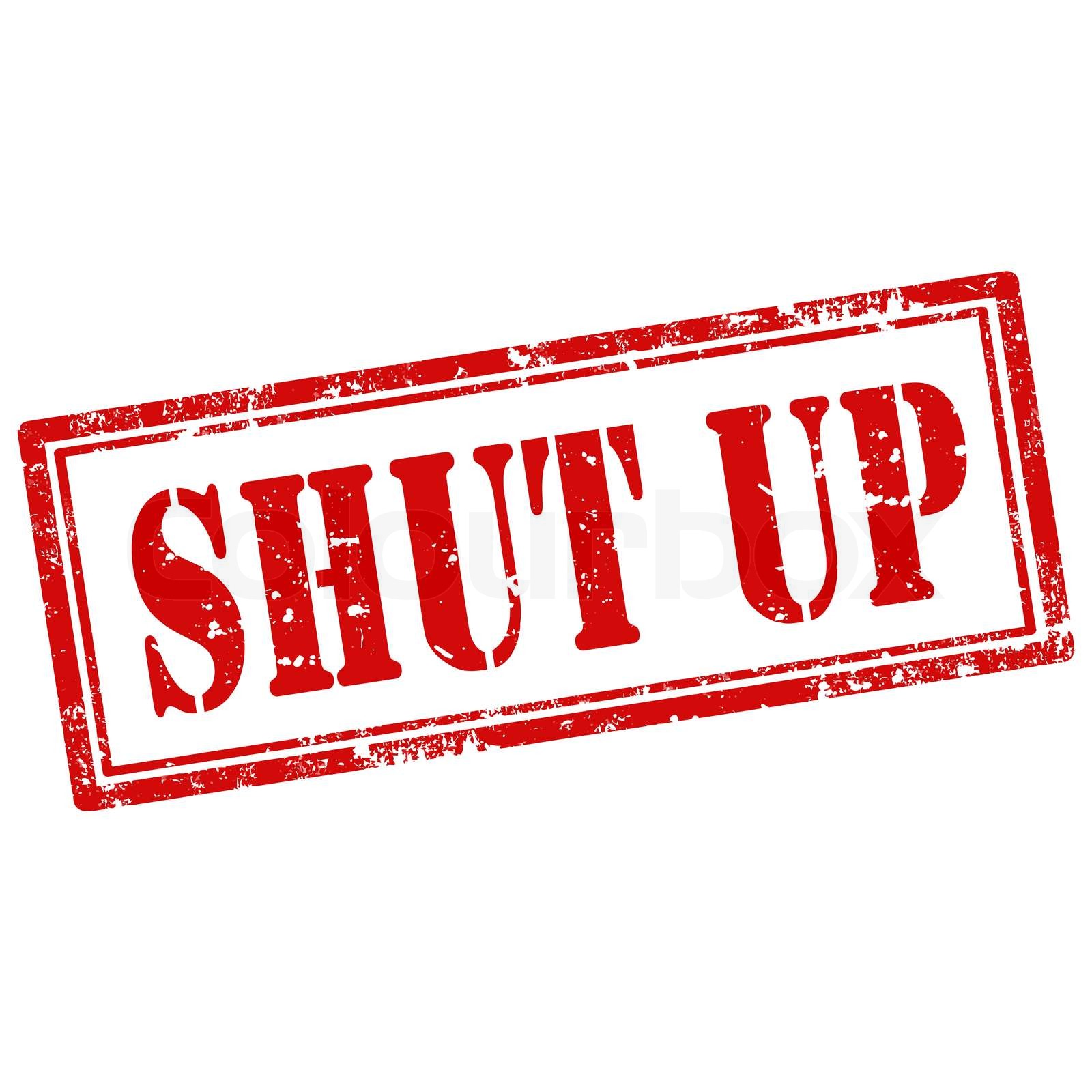 Shut Up-stamp | Stock vector | Colourbox