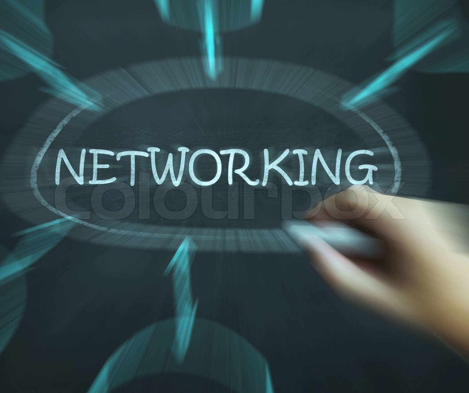 Networking Diagram Means Making Contacts And Connections | Stock image ...