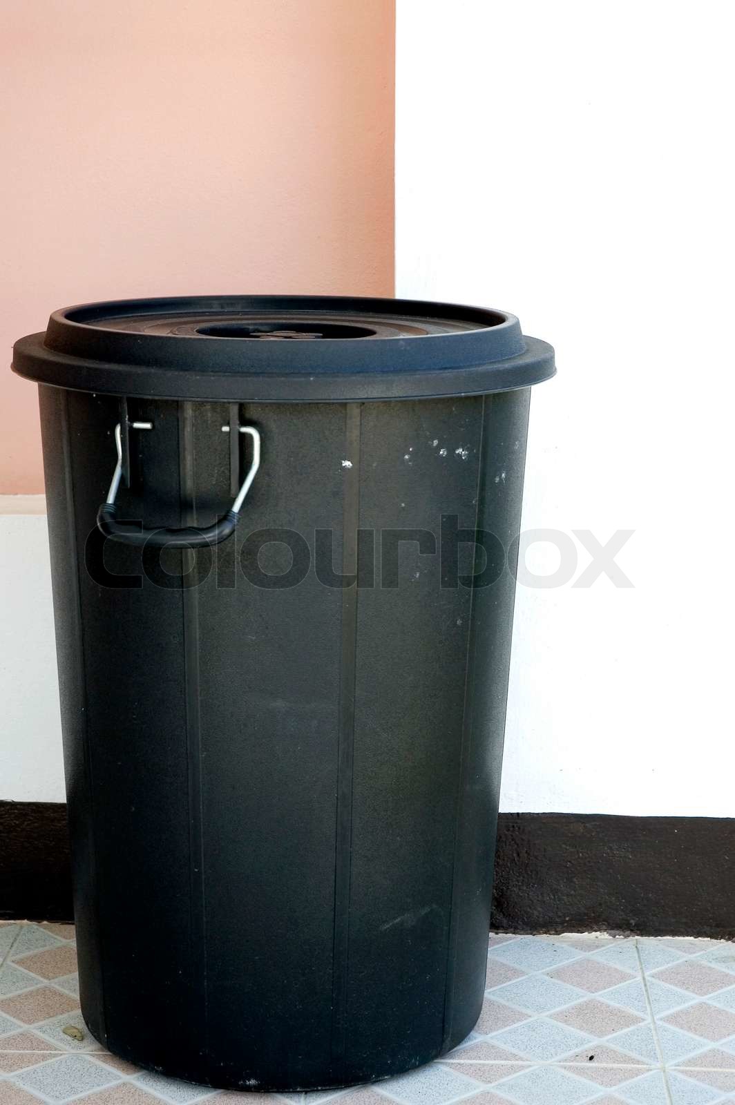 black rubbish bin | Stock image | Colourbox