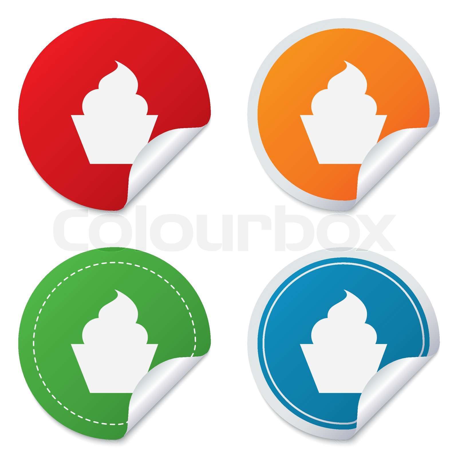 Muffin sign icon. Cupcake symbol. | Stock vector | Colourbox