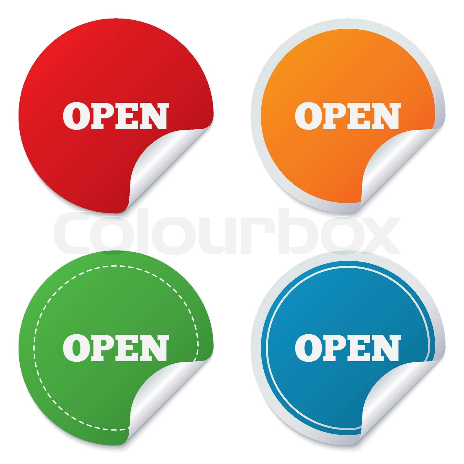 Open sign icon. Entry symbol. | Stock vector | Colourbox