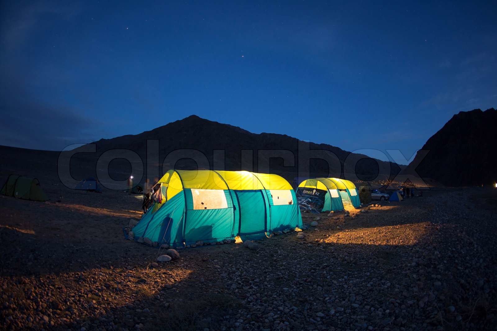 Night camp | Stock image | Colourbox